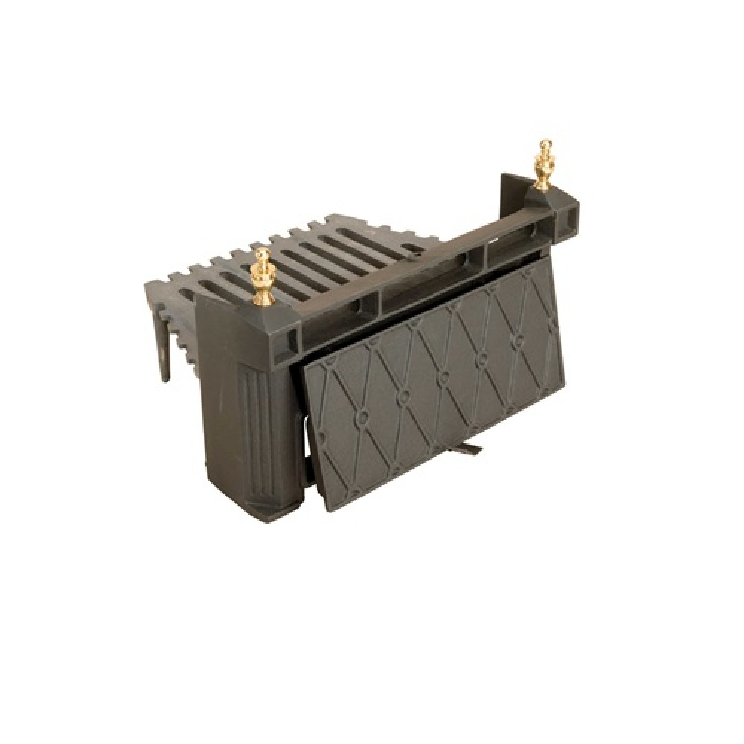 16'' Lattice All Night Burner - Open Fire Burns Coals and Logs - Black ...