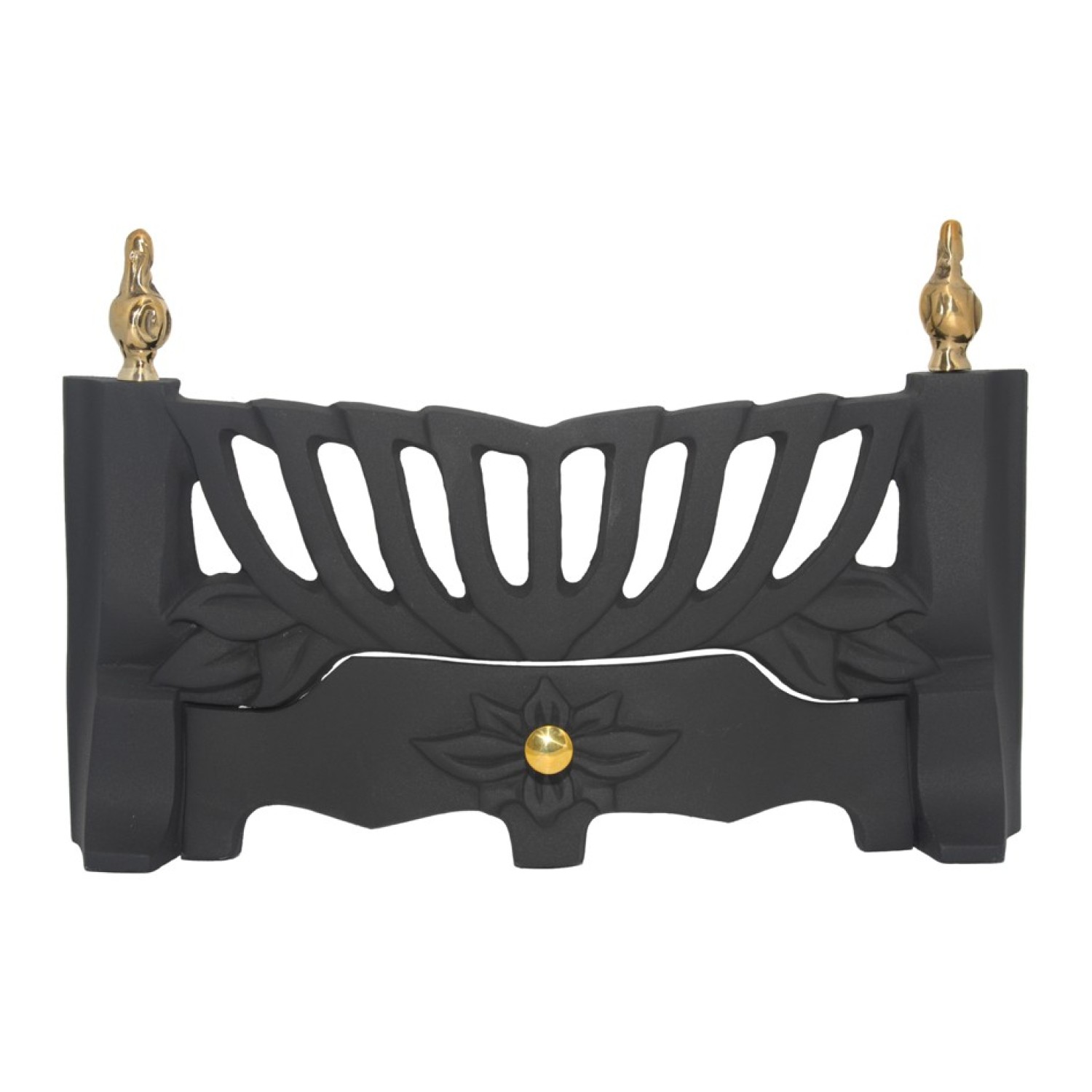 16" Bloom Fire Fret Black c/w Brass Finials - Black