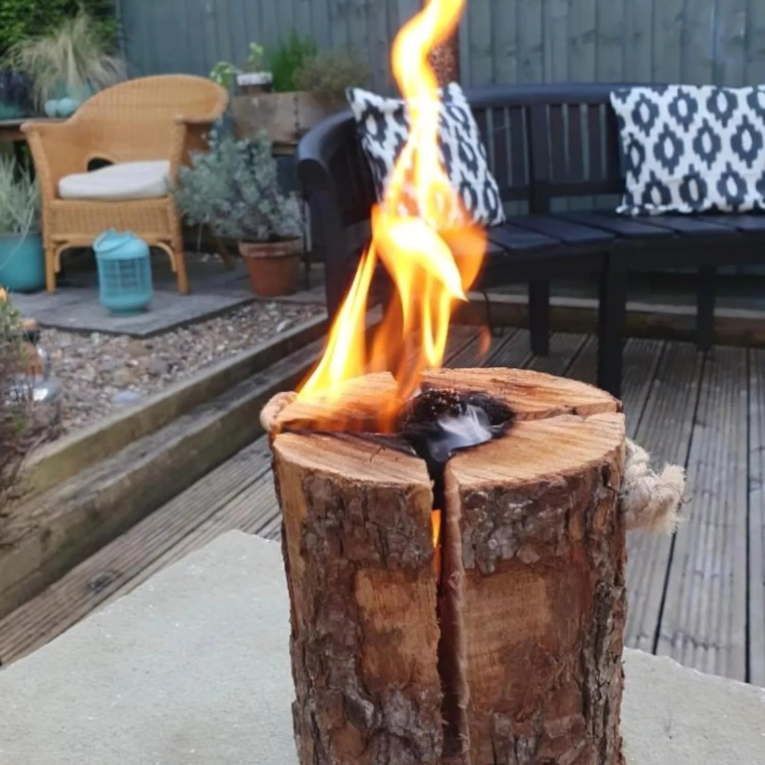 Homefire Swedish Torch Log - Camping & Outdoor (Woodsure Approved)