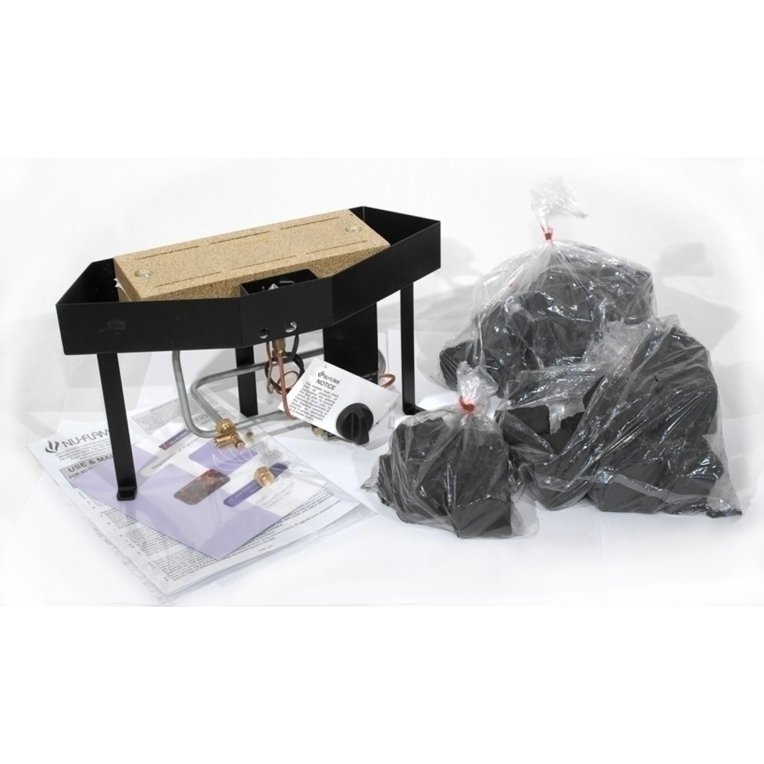 12'' Gas Fire Tray - Width at Front 304mm Width at Back 227mm Curved ...