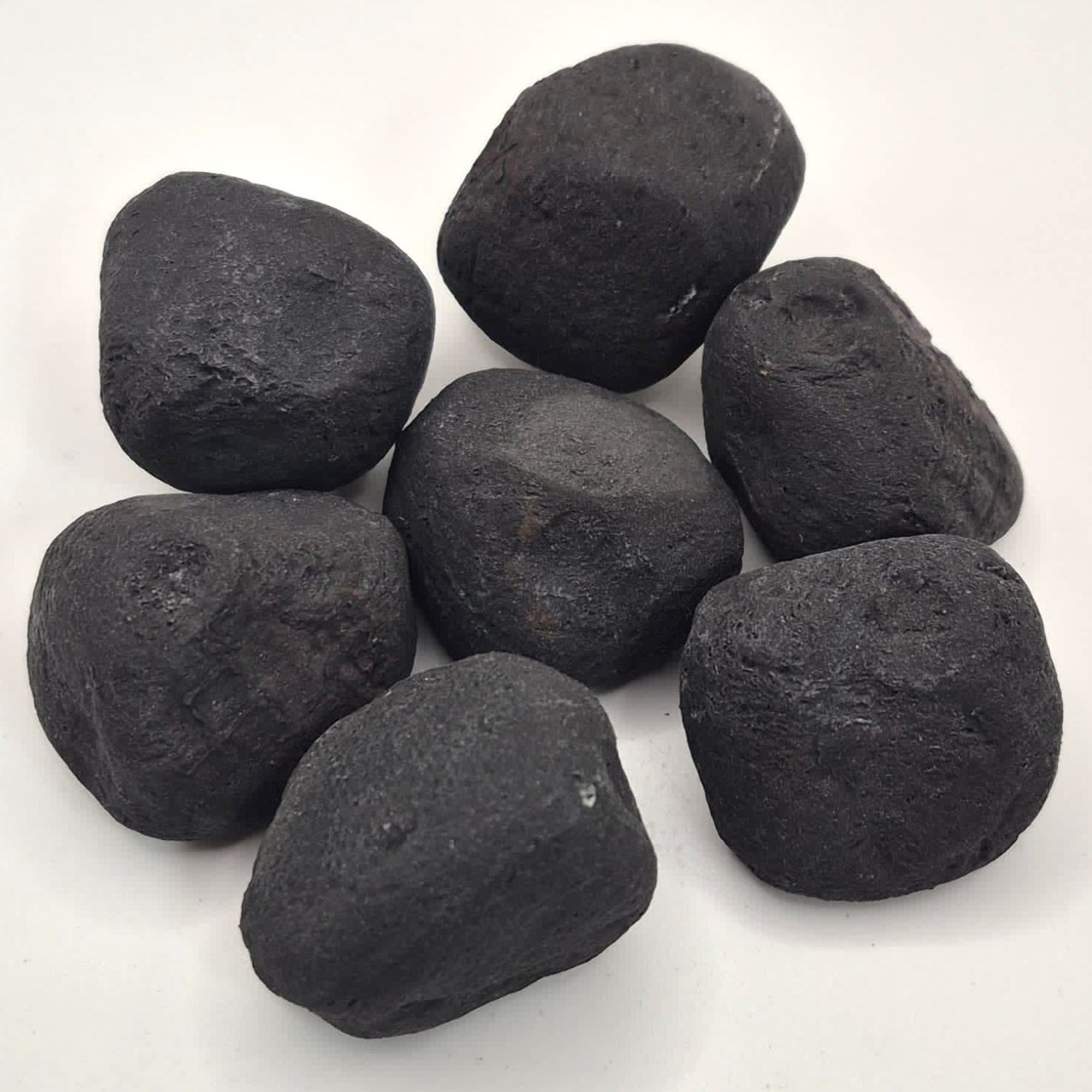 Black Ceramic Gas Fire Pebbles Set of 7 Suits Gas & Ethanol Fires