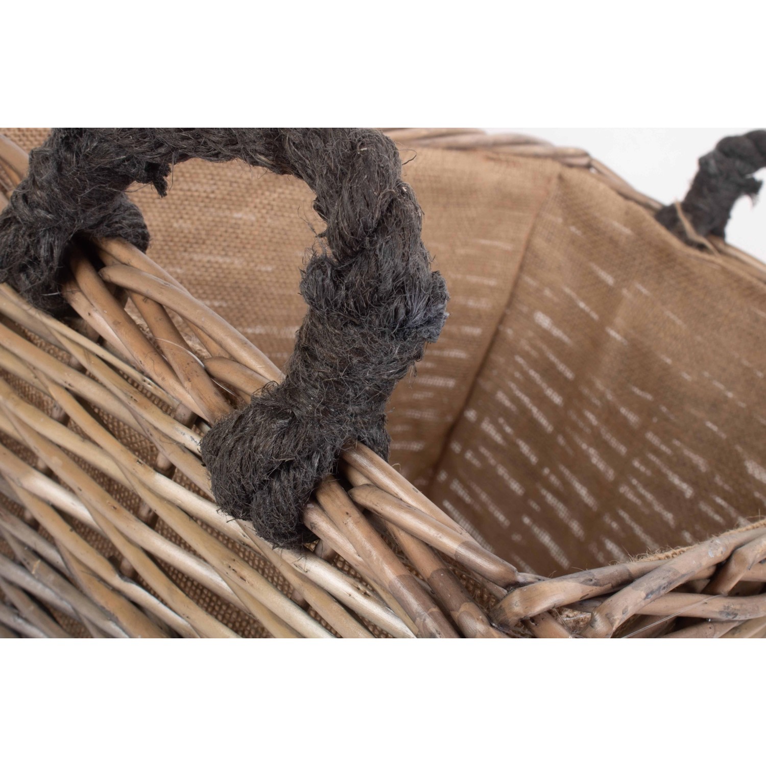 Triple Tone Rectangular Log Basket - Large
