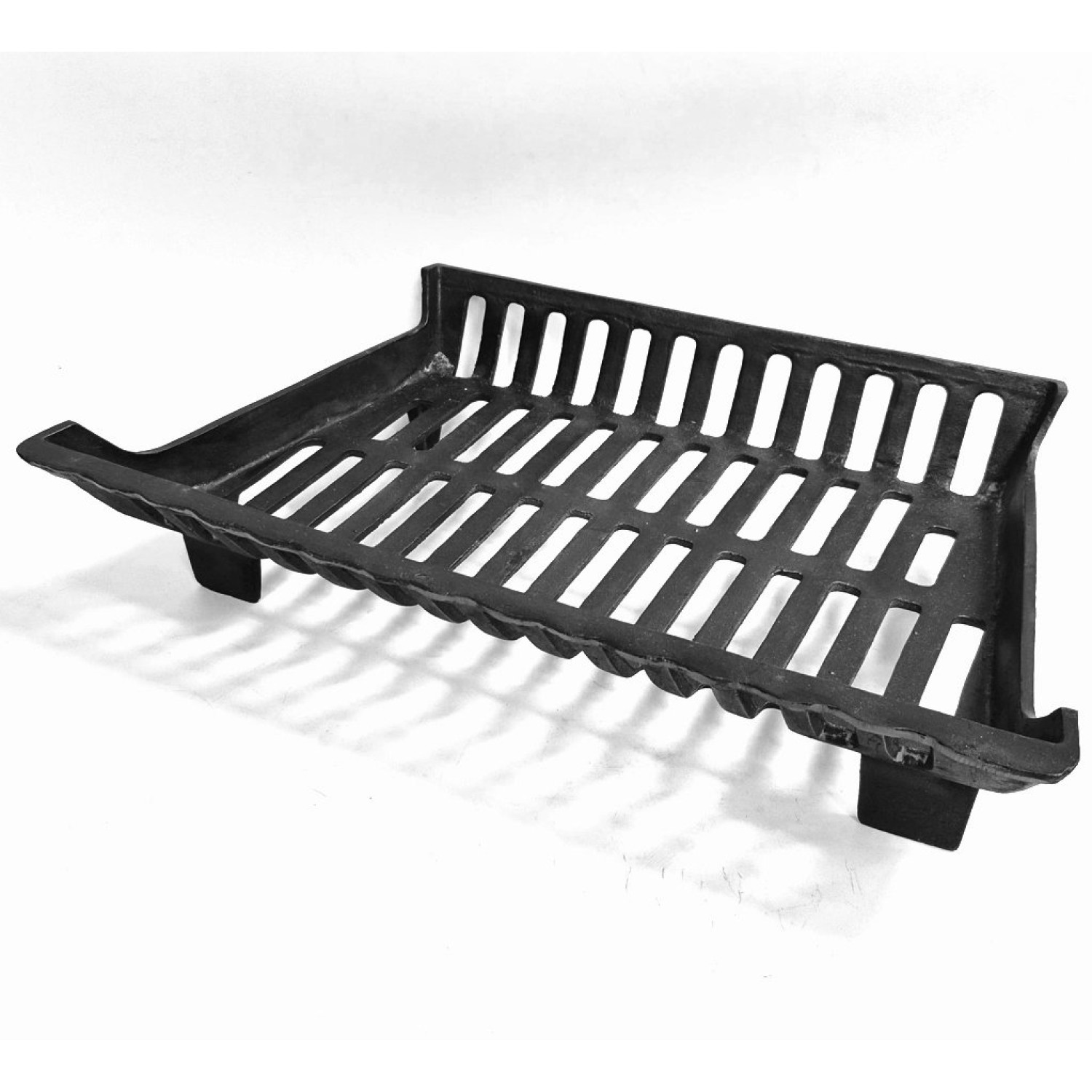 24" Cast Iron Freestanding Fire Grate | Heavy-Duty Inglenook Fire Basket