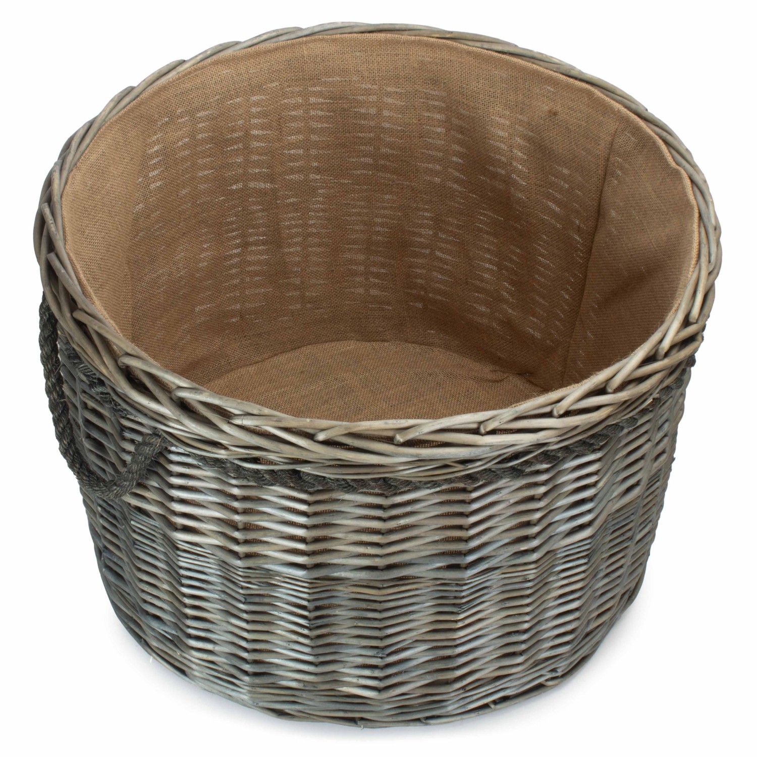 Round Log Basket - Large - Antique Wash