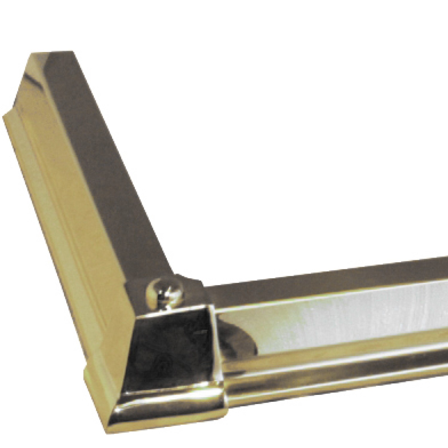 Plain Base Extendable Fireplace Fender 48'' to 60'' - Brass
