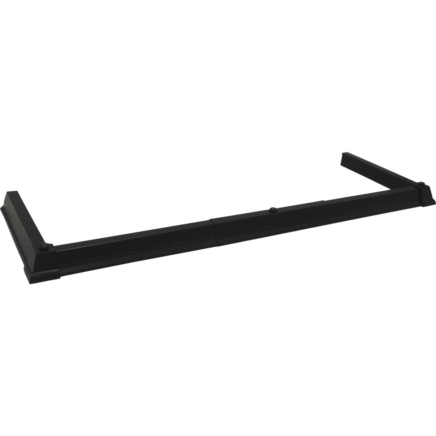 Custom Size Plain Base Extendable Fireplace Fender - Black