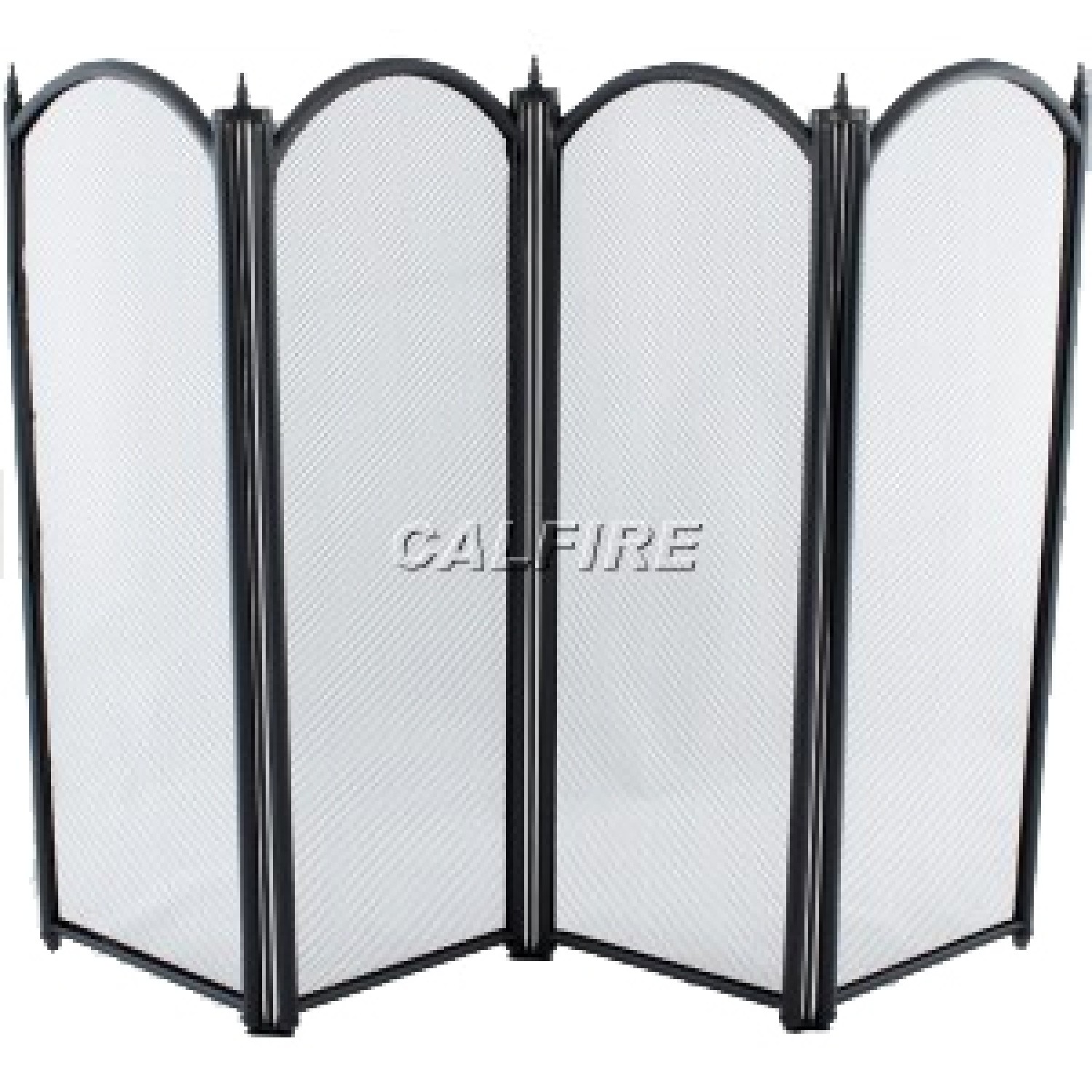 25'' 4 Fold Fire Screen - Black