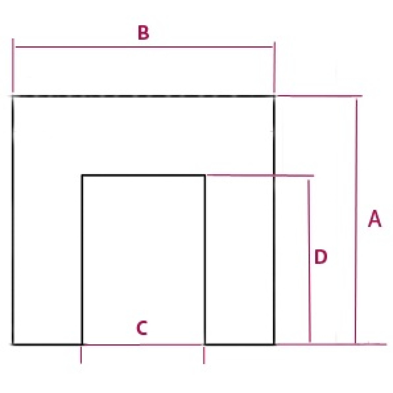 37'' x 37'' Granite Back Panel with 16'' x 22'' Cut Out