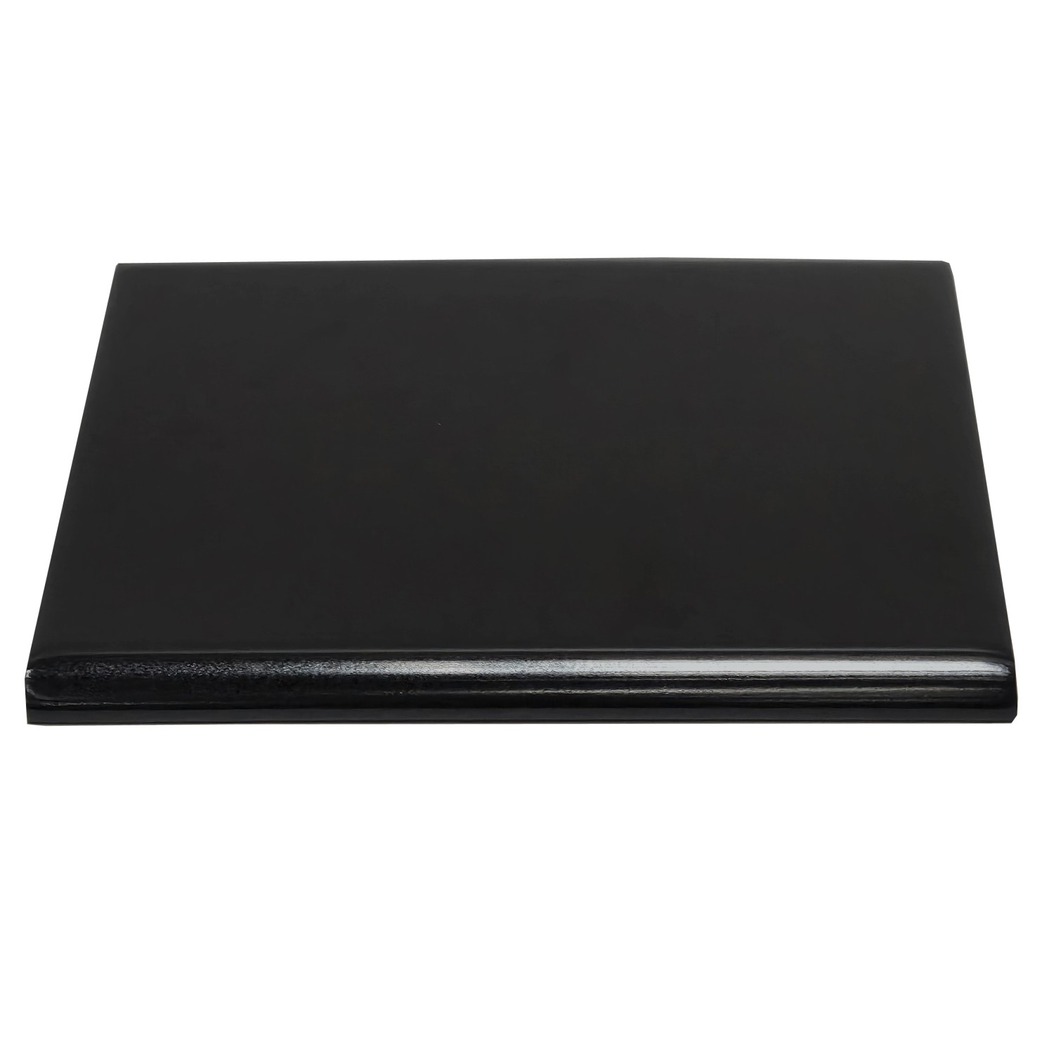 Basalt Ebony Black Hearth Tiles (RE - 1 Curved Edge)