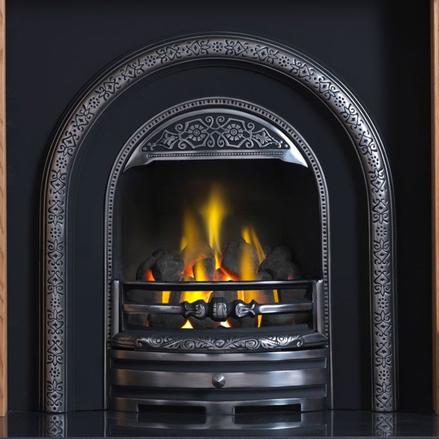 Bolton Arched Cast Iron Insert (No Back) - Highlighted