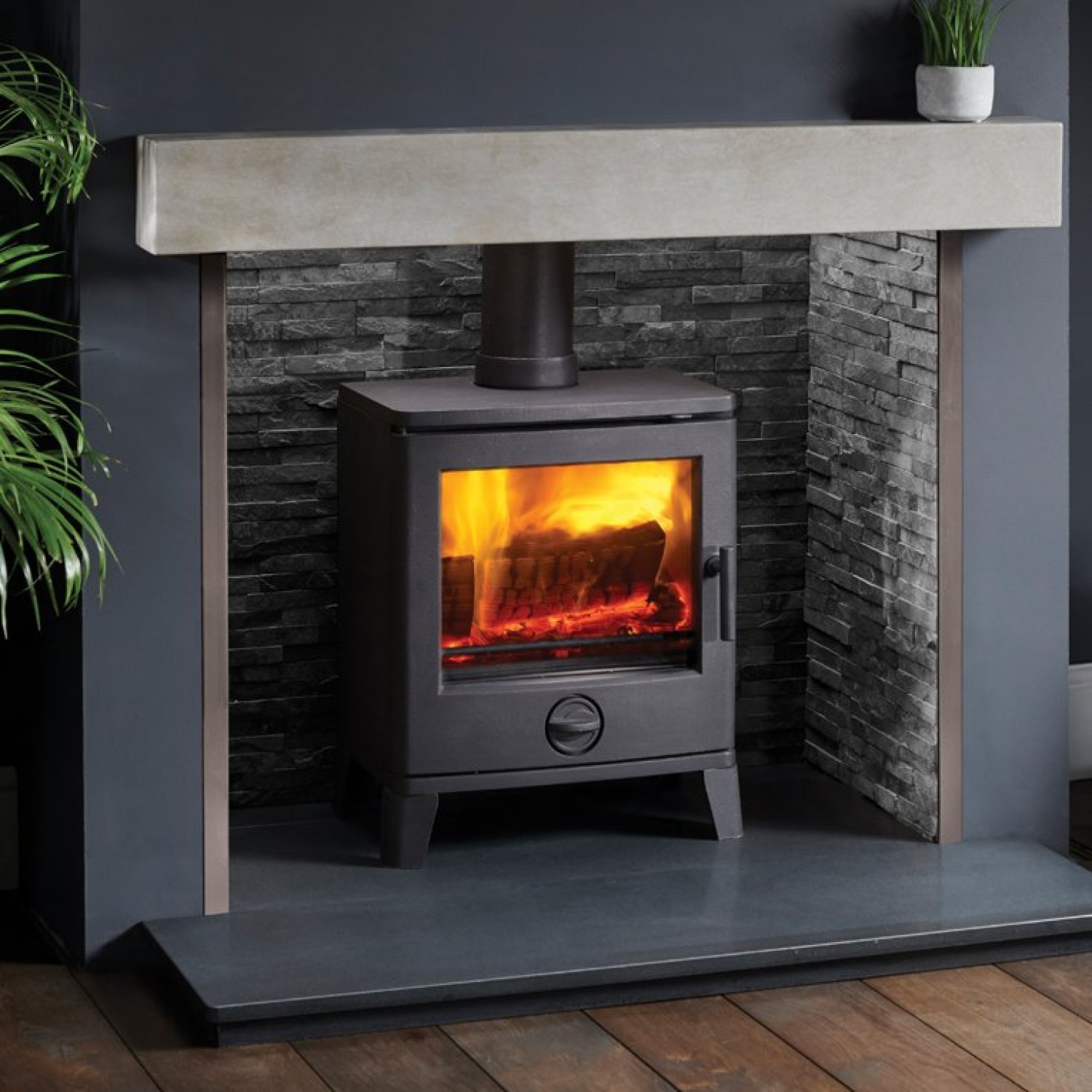 Stove Chamber Fire Trim Kit - Brushed Stainless Steel