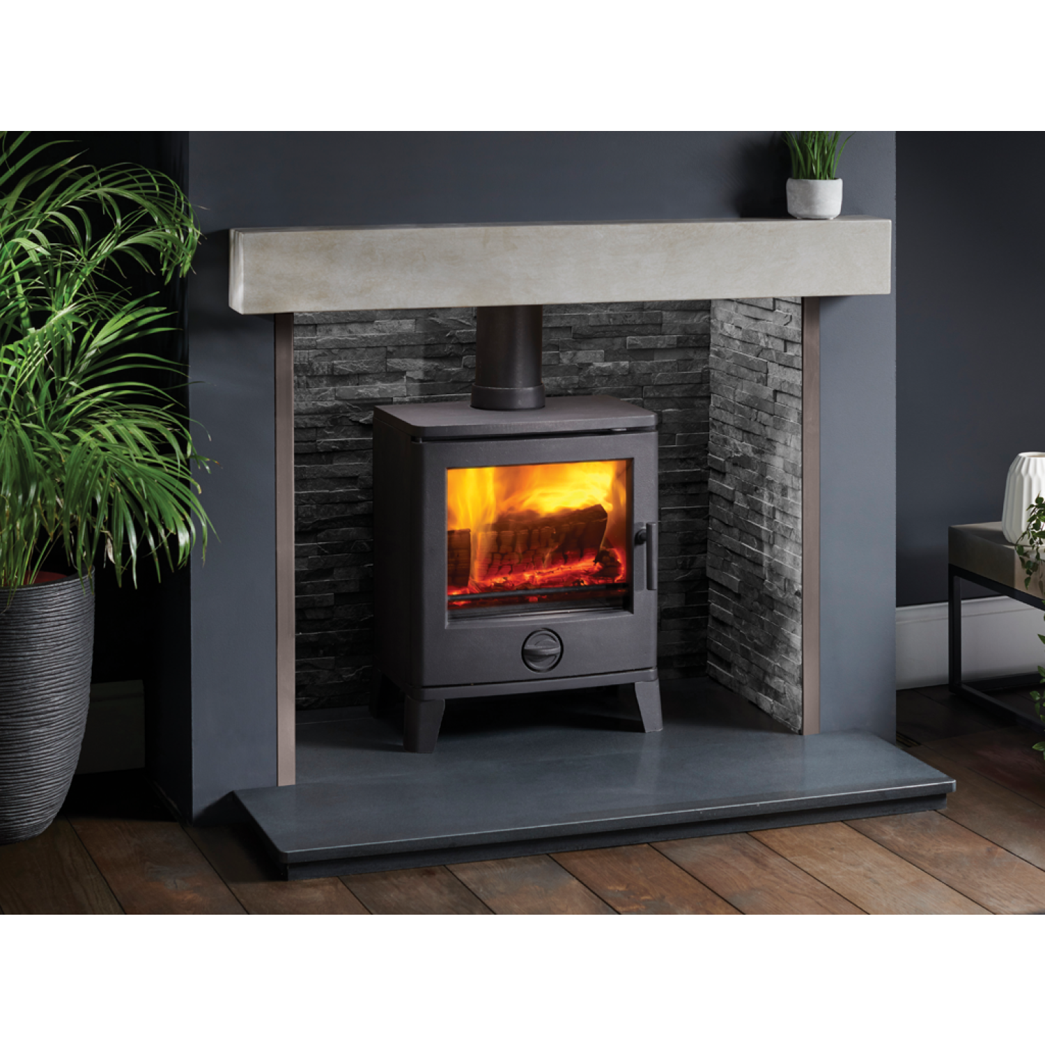 Stove Chamber Fire Trim Kit - Brushed Stainless Steel