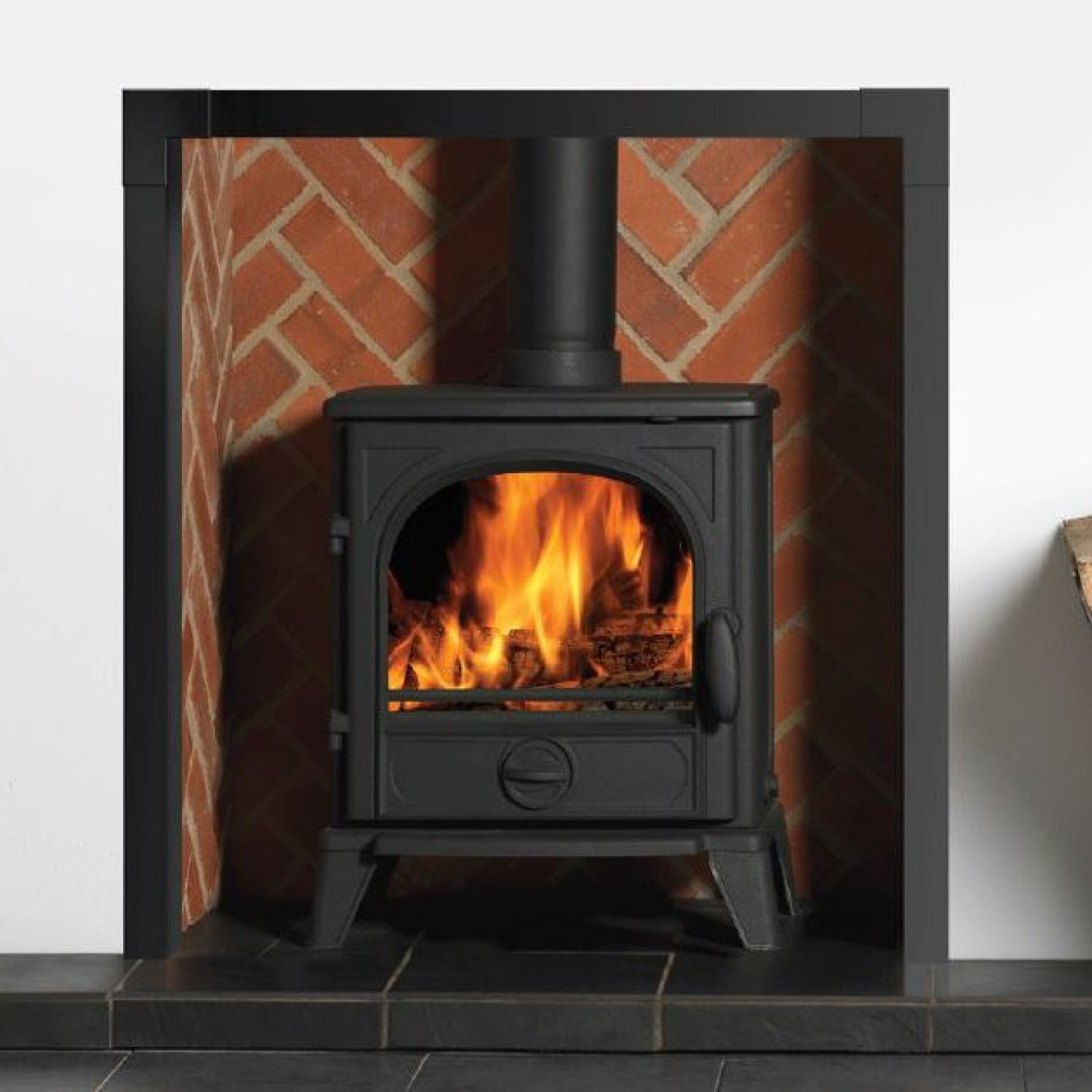 Stove Chamber Fire Trim Kit - Matt Black