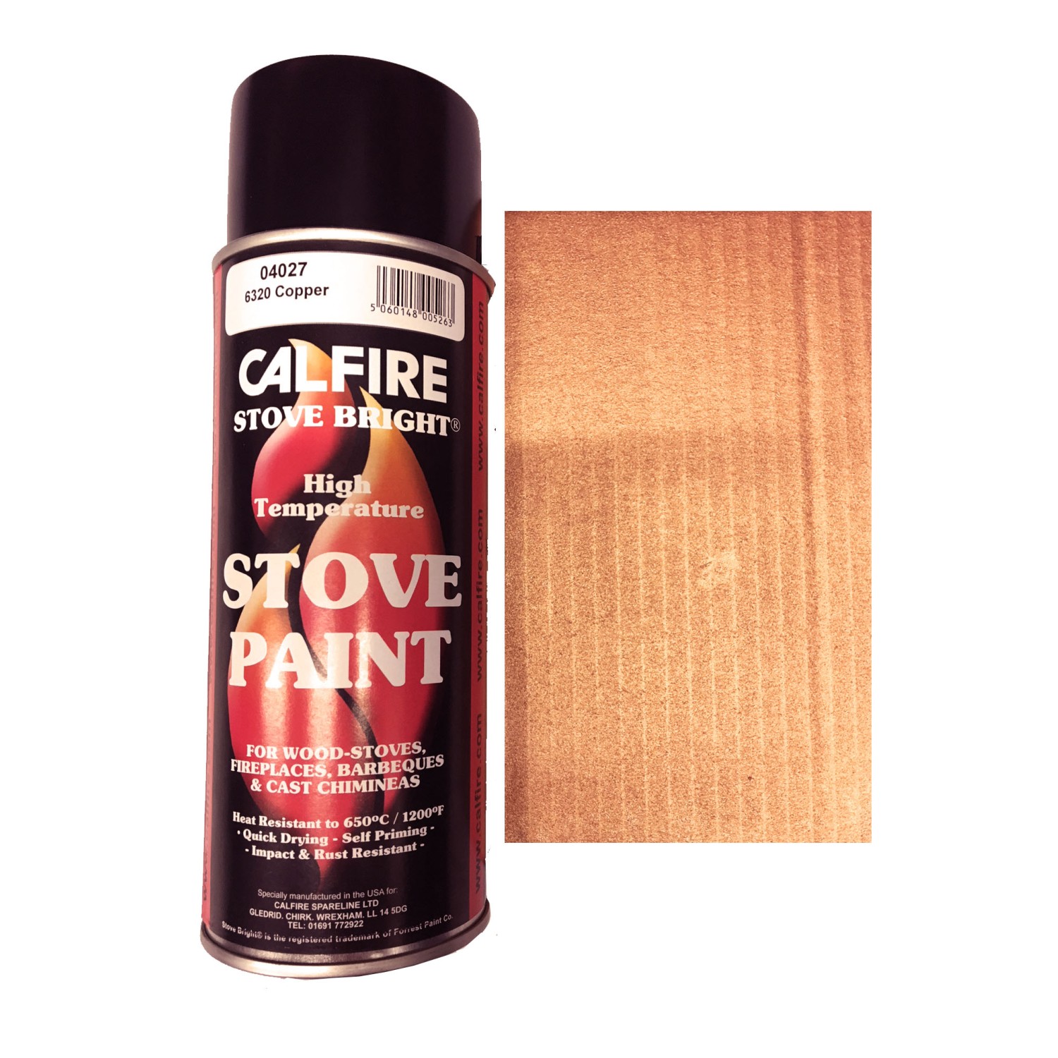 Stovebright High Temperature Paint - 6320 (400ml Aerosol) - Copper