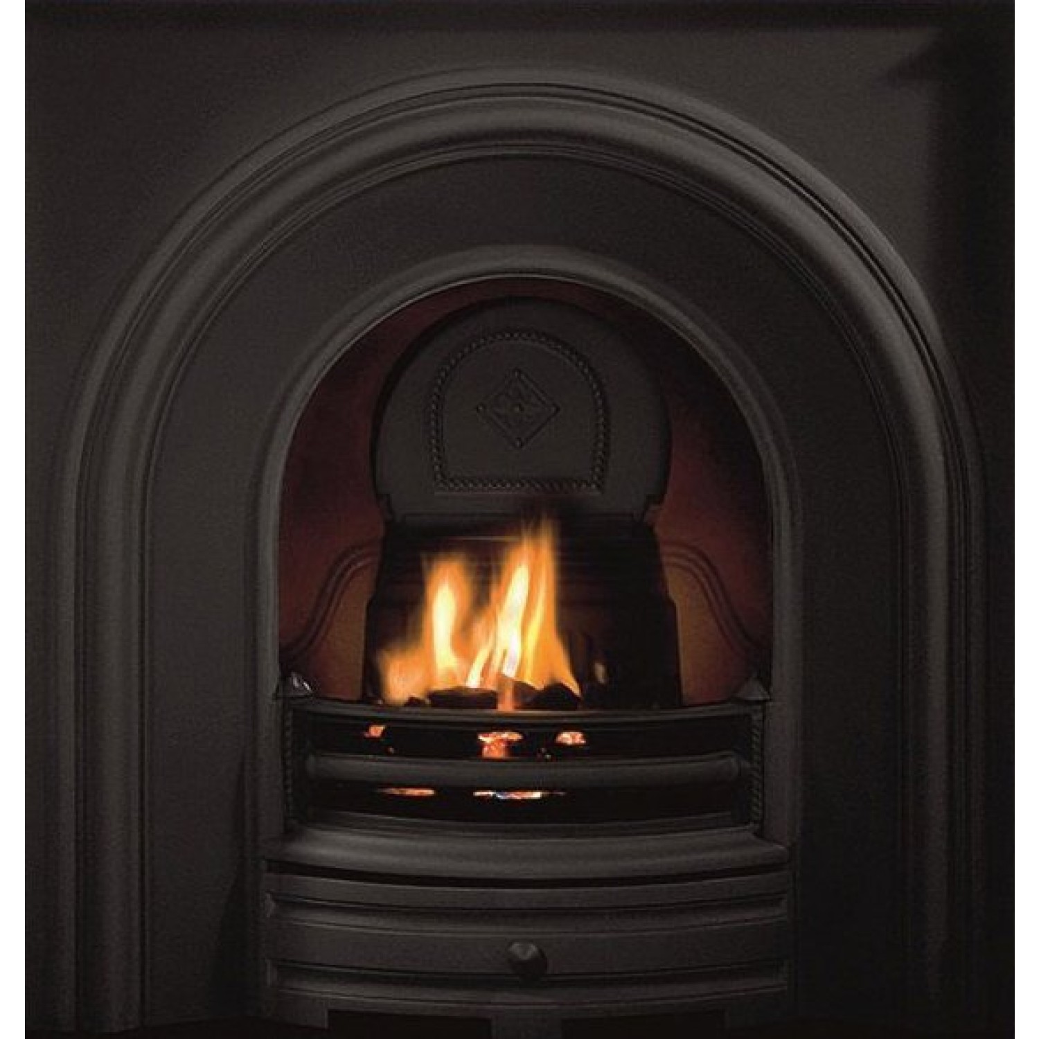 Crown Arched Cast Iron Insert - Black