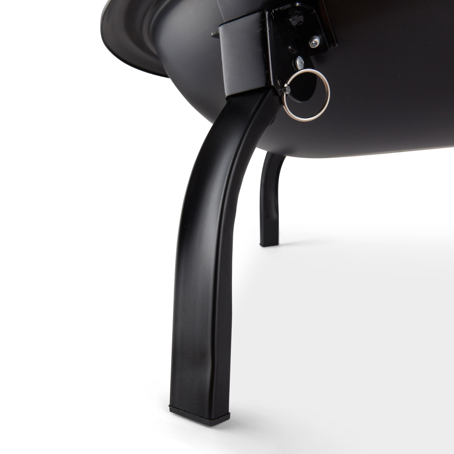 BURNACE Round Fire Pit 22'' Portable Black inc Fold Legs Outdoor ...