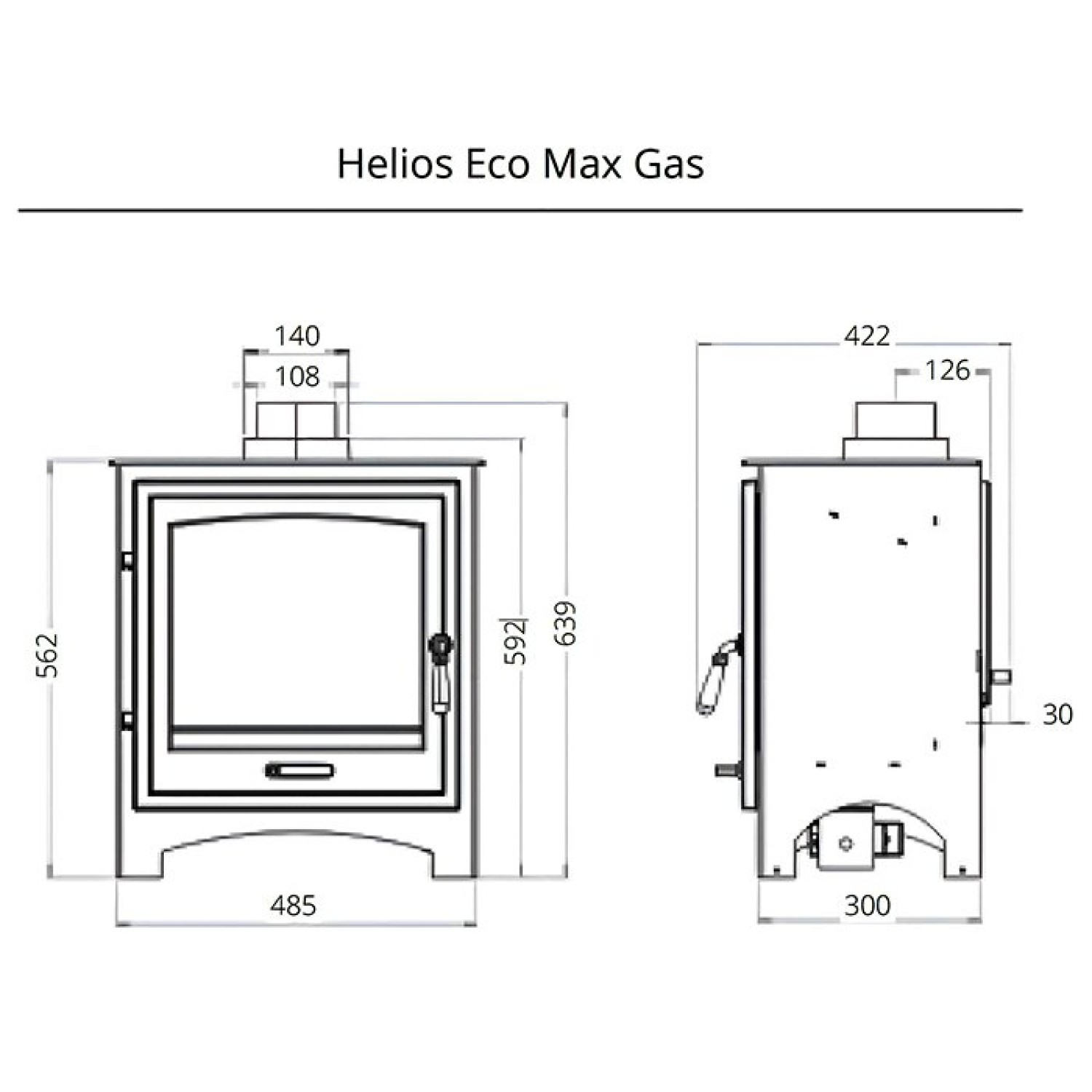 Helios Eco Max Gas Stove - LPG - Remote Control