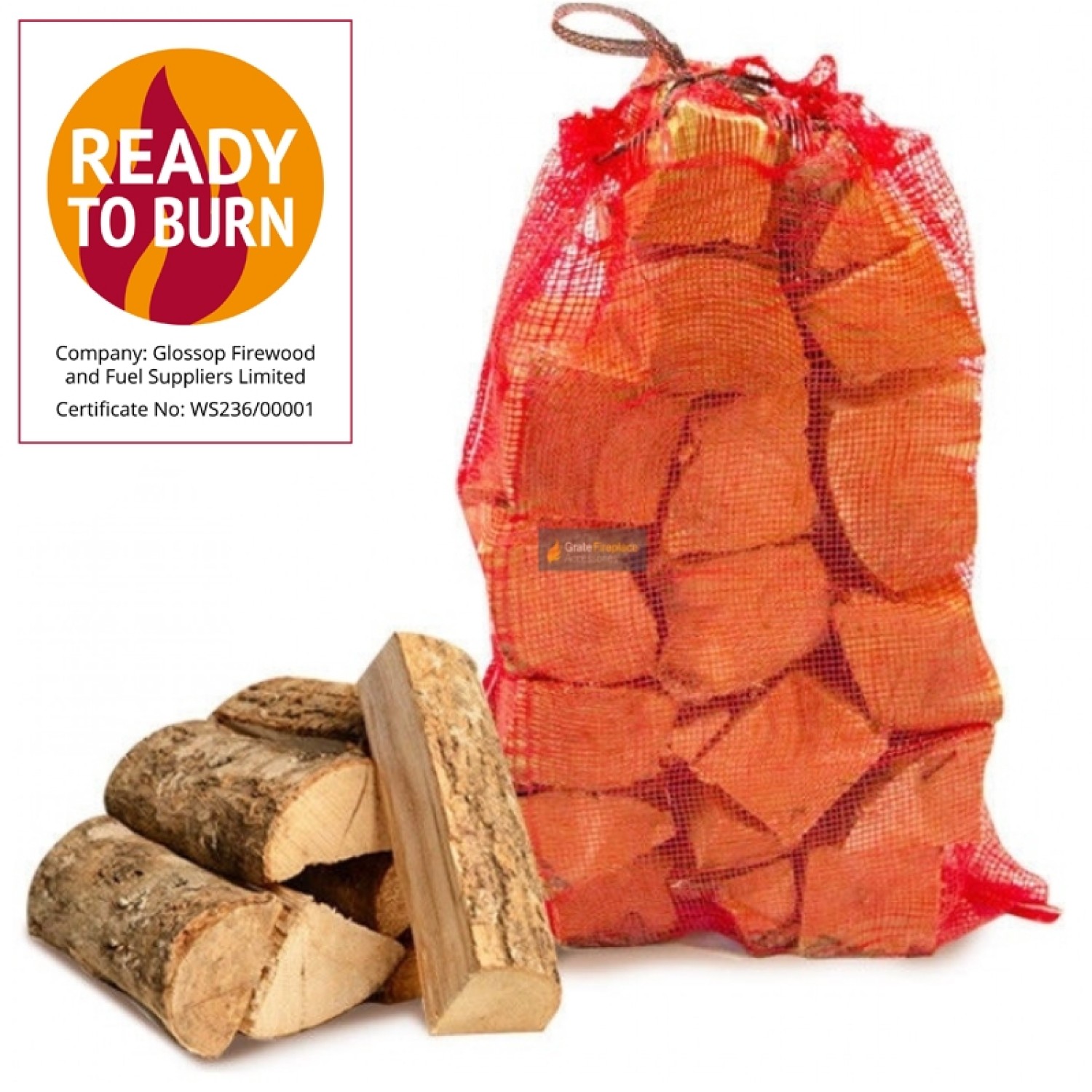 Kiln Dried Ash Logs (10kg Net Bag) - Woodsure Approved